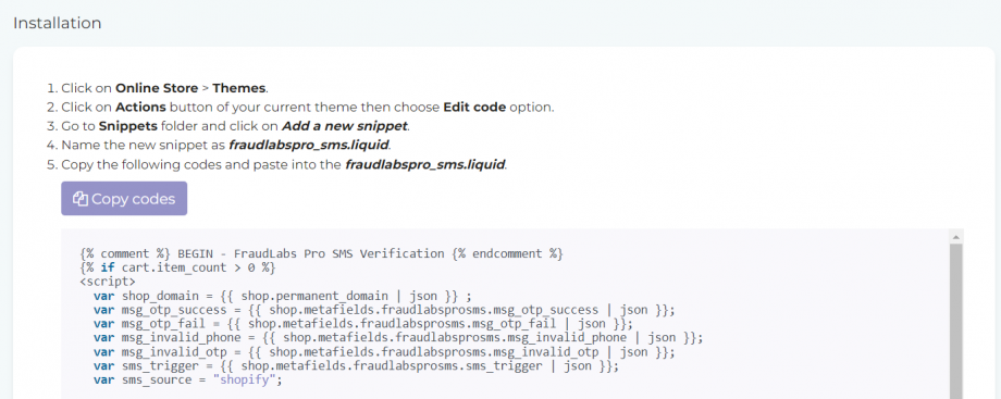 How To Configure Fraudlabs Pro Sms Verification App On Shopify Fraudlabs Pro Articles And Tutorials
