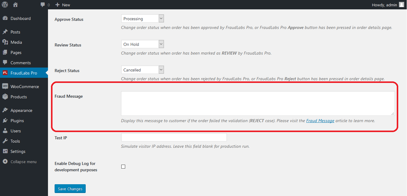 How To Customize The Fraud Message For Woocommerce Display Fraudlabs Pro Articles And Tutorials