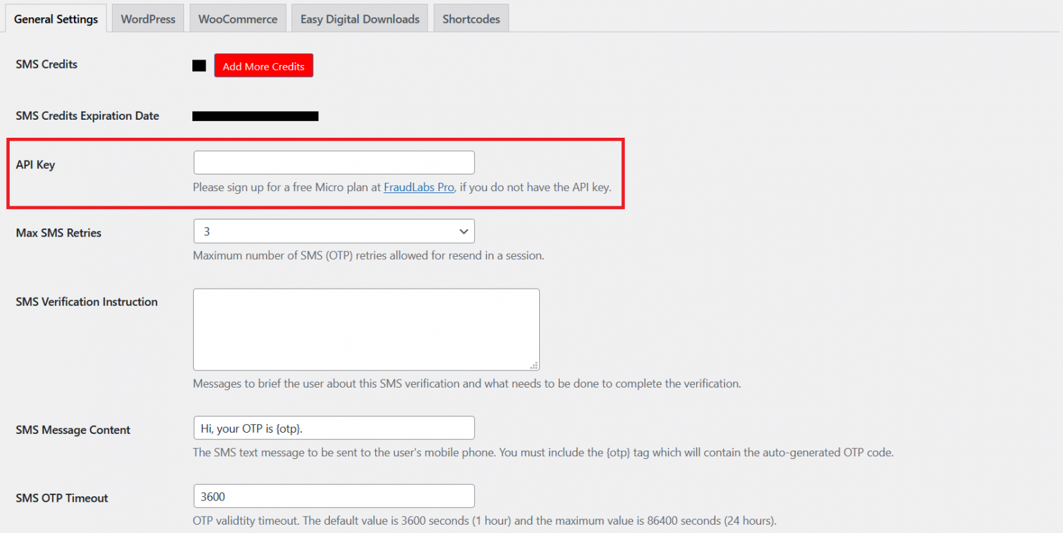 FraudLabs Pro SMS Verfication WooCommerce Settings - FraudLabs Pro Articles & Tutorials