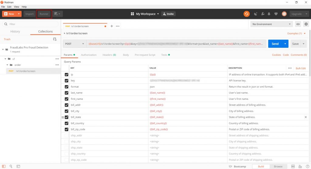 Using Postman to call FraudLabs Pro Order Screen API - FraudLabs Pro Articles & Tutorials